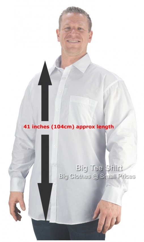 Mort Tall Long Sleeve Shirt | White | BTS | 2XL to 6X